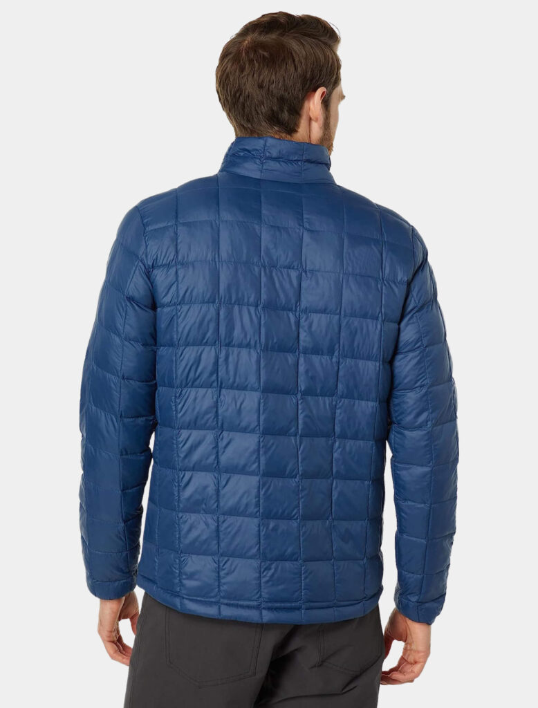 Men's Classic Blue Quilted Puffer Jacket - Mens Leather Wear