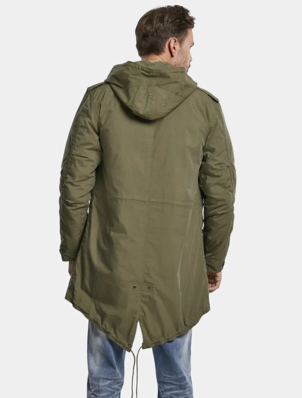 Men's Classy Green Hooded Parka Jacket - Mens Leather Wear